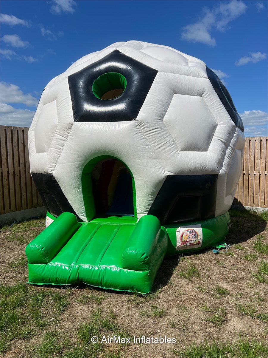 Football bouncy castle with slide