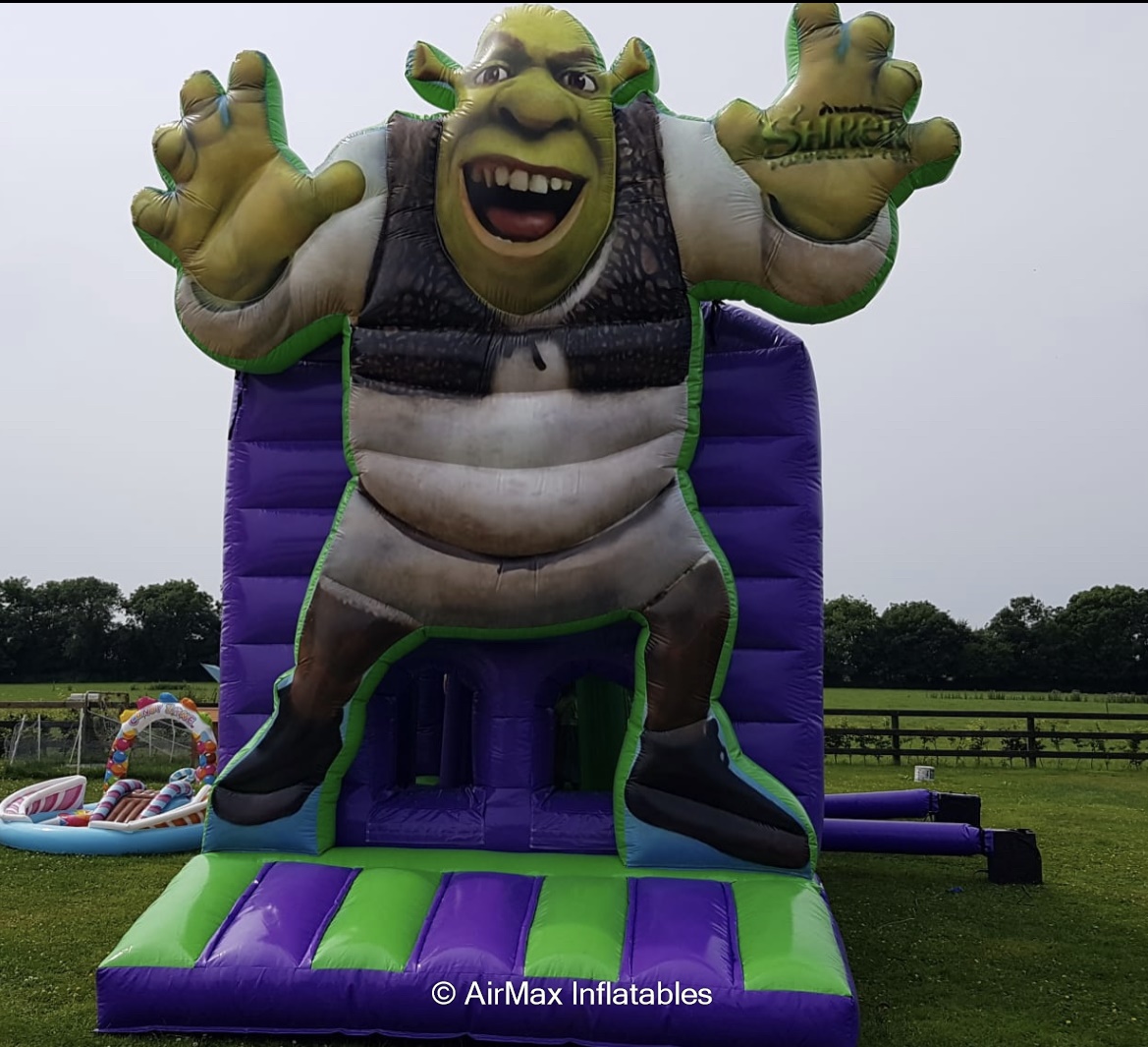 Shrek Inflatable Obstacle Course 3D-HD