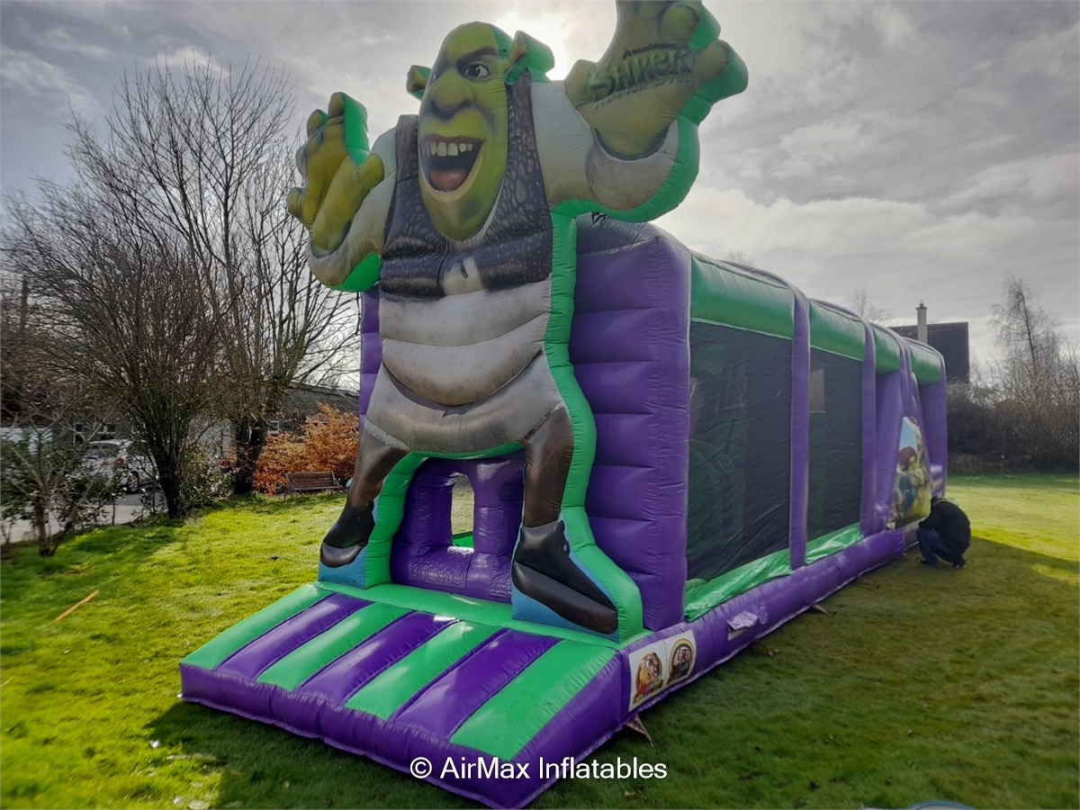 Shrek Inflatable Obstacle Course 3D-HD