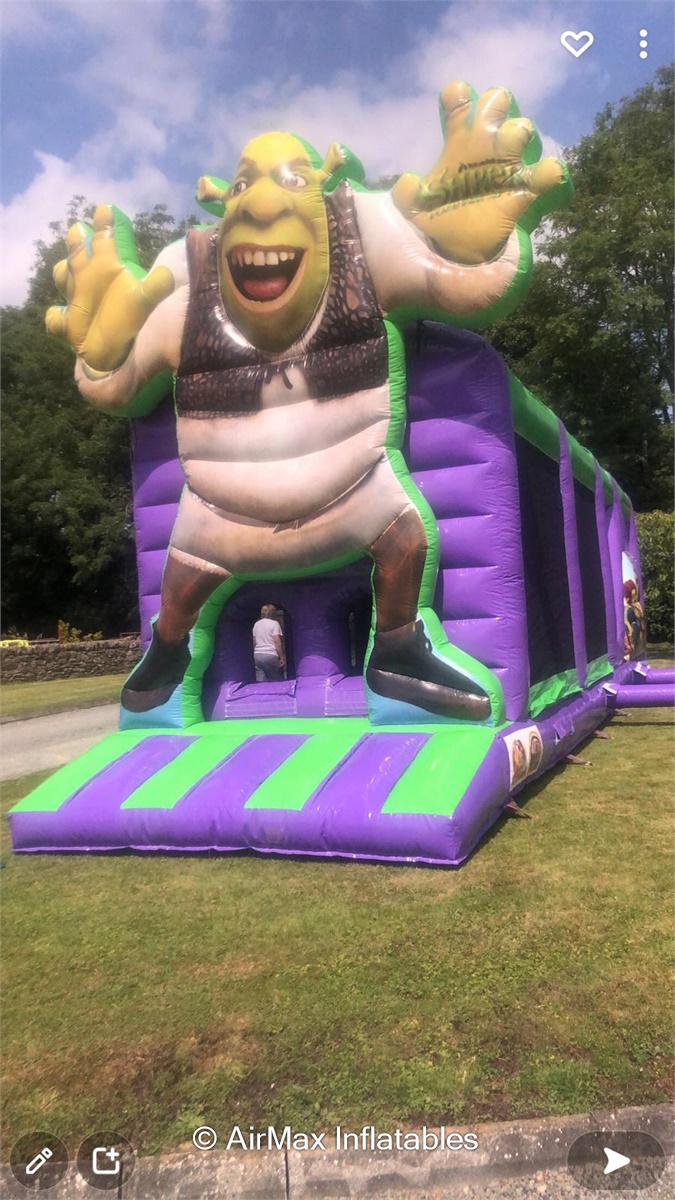Shrek Inflatable Obstacle Course 3D-HD